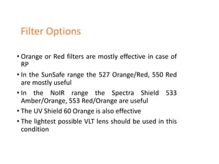 Tints and filter for patients with low vision | PPTX
