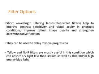 Tints and filter for patients with low vision | PPTX