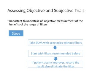 Tints and filter for patients with low vision | PPTX