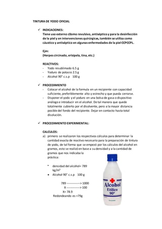 Tintura de yodo | DOCX