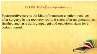 Knowlege regarding post operative care on abdominal surgery | PPT