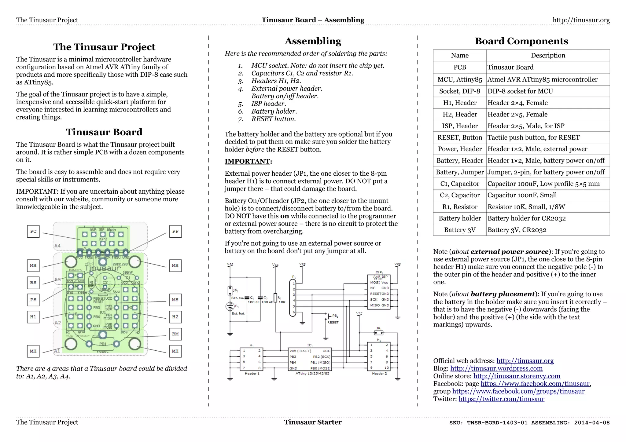 Tinusaur Board - Assembling Guide | PDF | Computer Peripherals | Computing