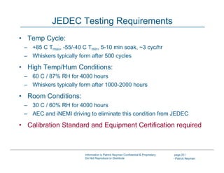 Tin Whisker Phenomenon, Mitigation And Testing Overview V2 | PDF