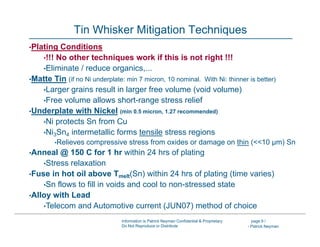 Tin Whisker Phenomenon, Mitigation And Testing Overview V2 | PDF