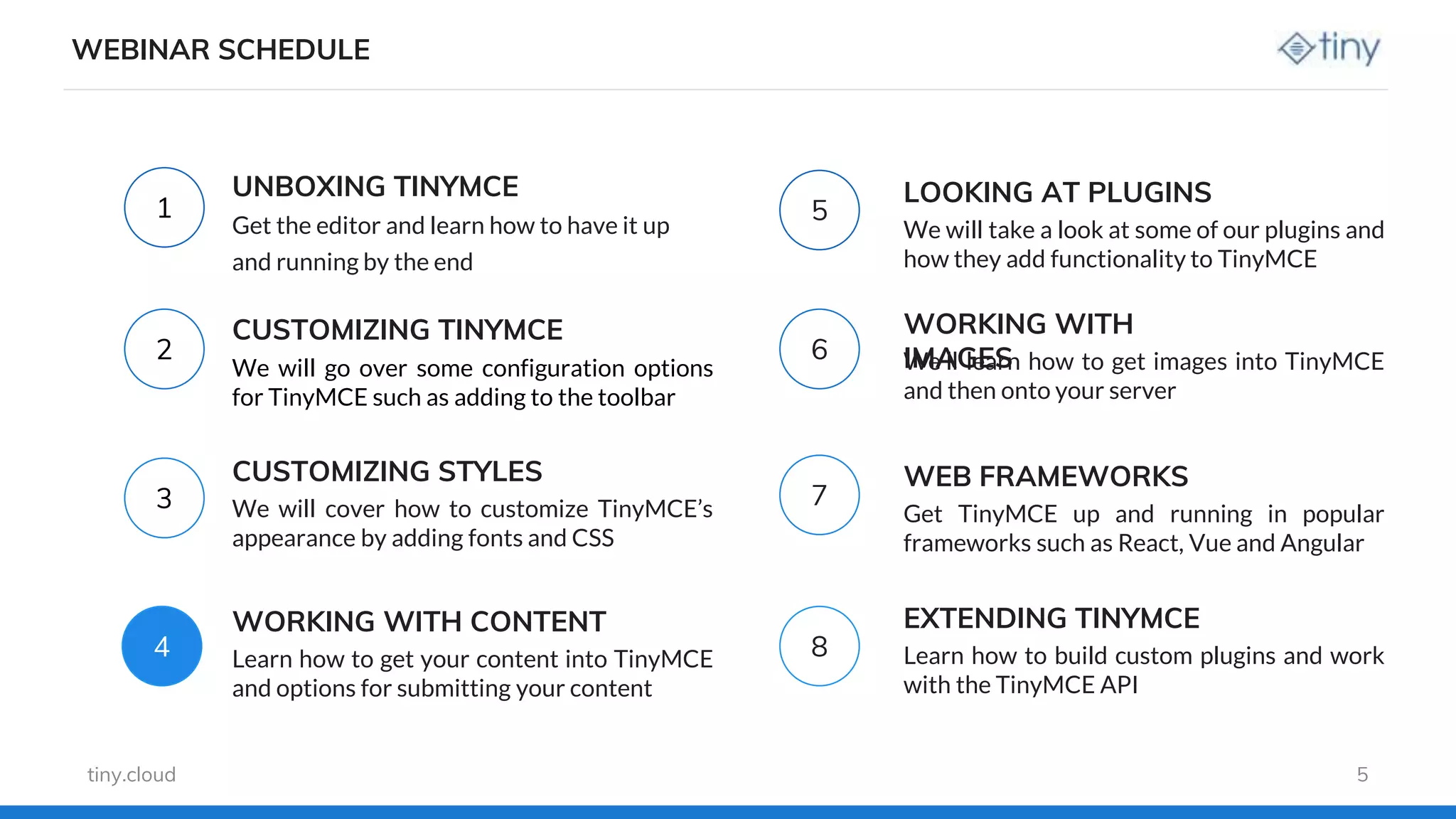 Introduction to TinyMCE Session #4 Working With Content | PPTX