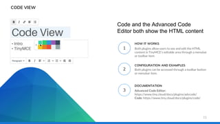 Introduction to TinyMCE Session #5 Popular Plugins | PPT