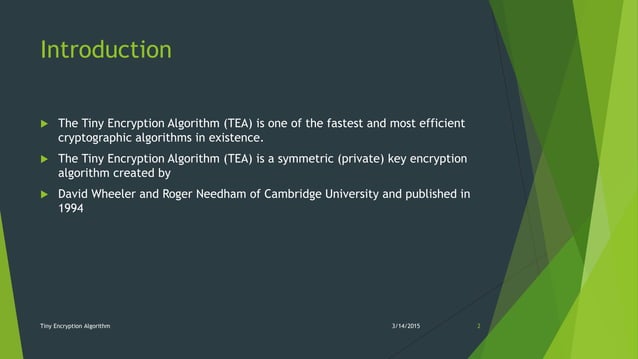 Tiny Encryption Algorithm Ppt 5354