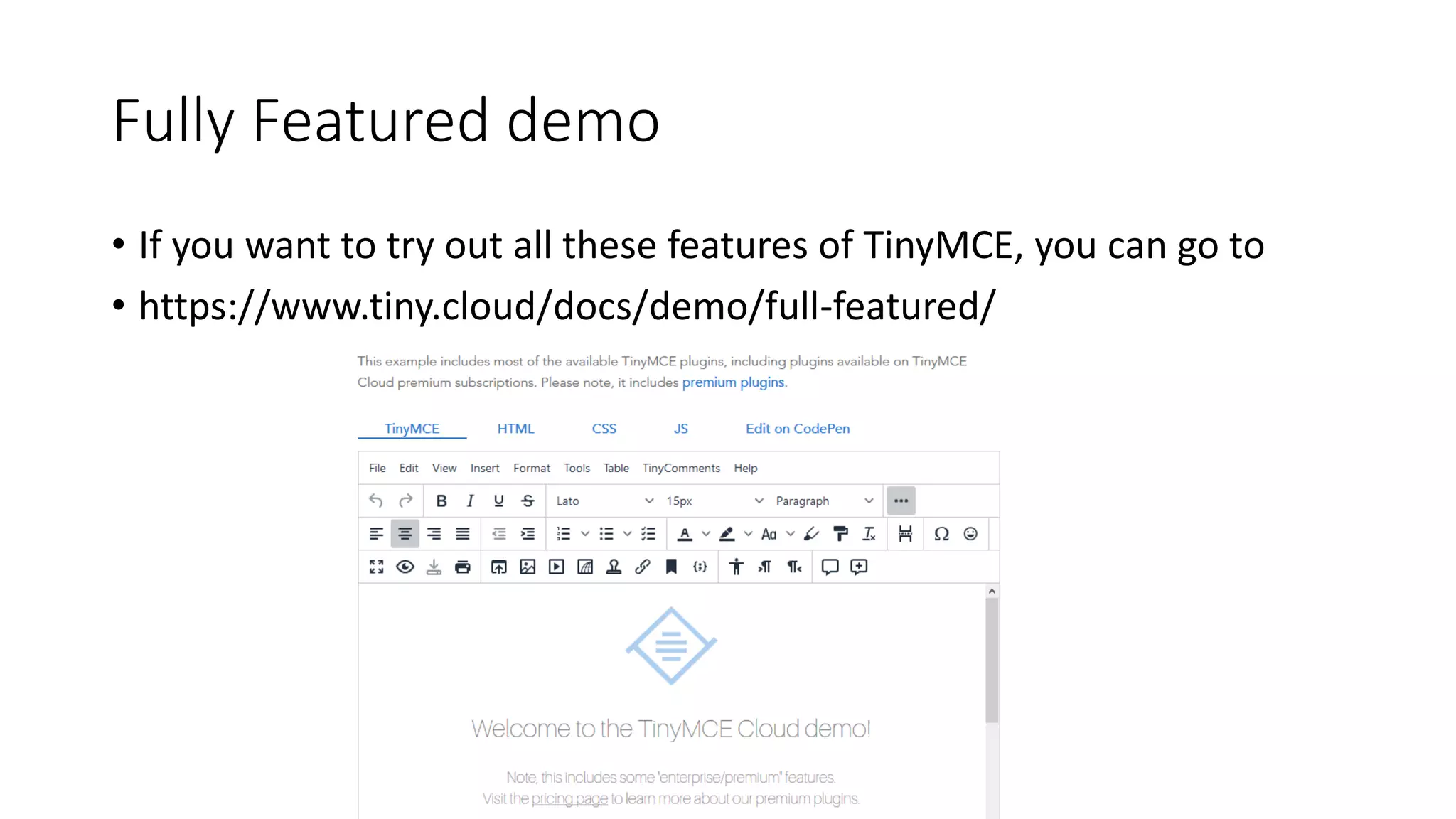 TinyMCE for Joomla | PPT | Free Download