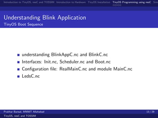 Intoduction to TinyOS, nesC and TOSSIM | PDF