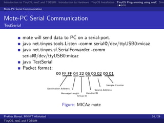 Intoduction to TinyOS, nesC and TOSSIM | PDF