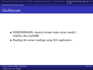 Intoduction to TinyOS, nesC and TOSSIM | PDF