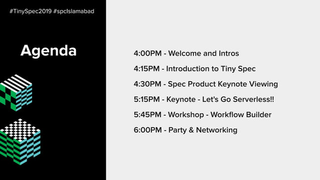 Tiny Spec Islamabad spec highlights + workshop - Serverless | PPT