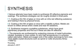 Infrared reflective pigments | PPTX