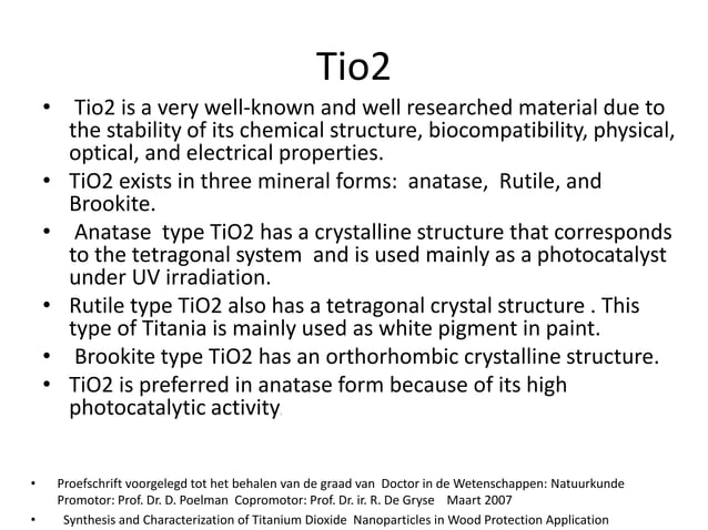TiO2 Nanomaterial | PPT