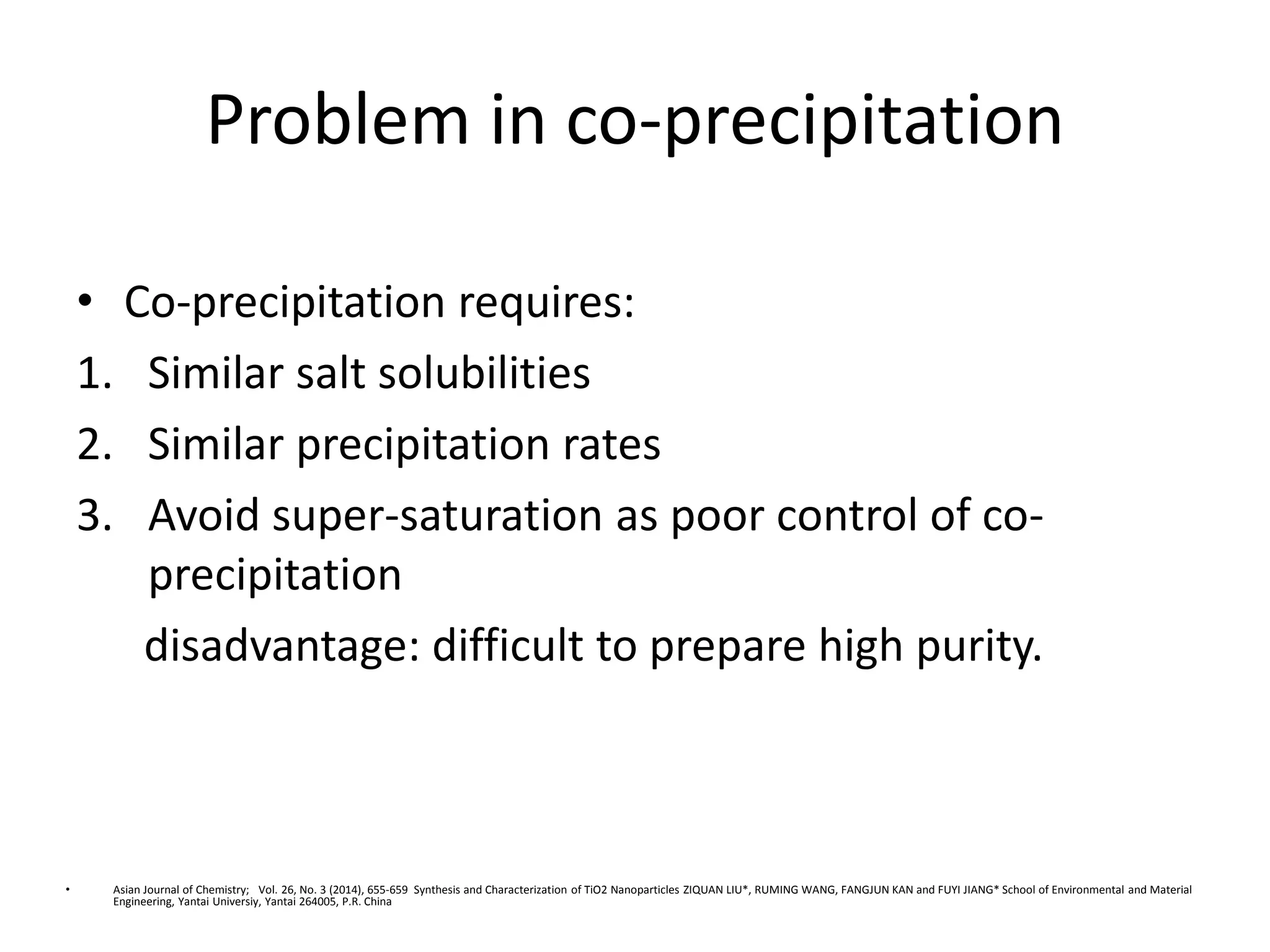 Synthesis of TiO2 | PPTX