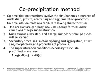 Synthesis of TiO2 | PPTX