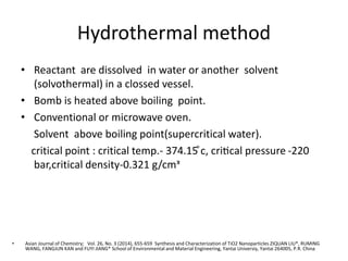 Synthesis of TiO2 | PPTX