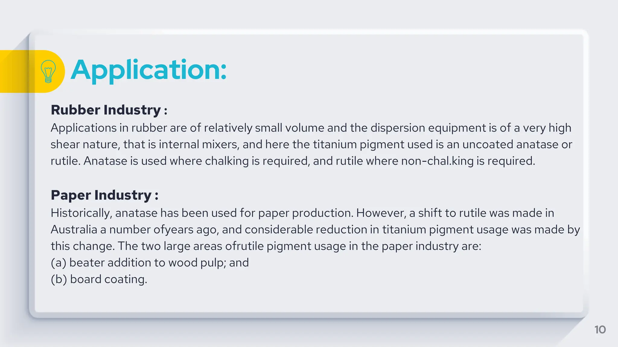 Titanium Dioxide (TiO2) Pigments Presentation | PPTX