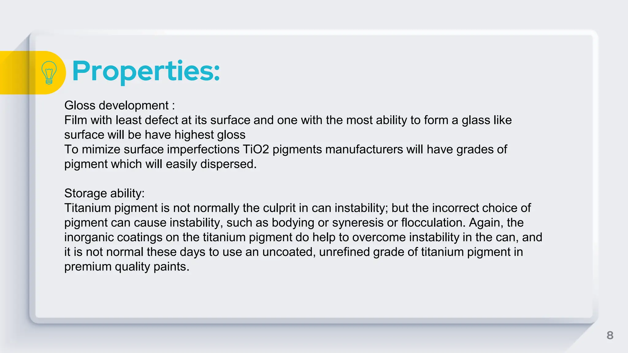 Titanium Dioxide (TiO2) Pigments Presentation | PPTX