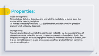 Titanium Dioxide (TiO2) Pigments Presentation | PPTX