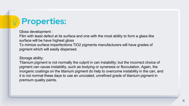 Titanium Dioxide (TiO2) Pigments Presentation | PPTX | Painting | Arts ...