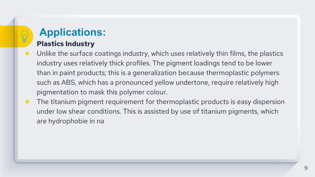Titanium Dioxide (TiO2) Pigments Presentation | PPTX | Painting | Arts ...