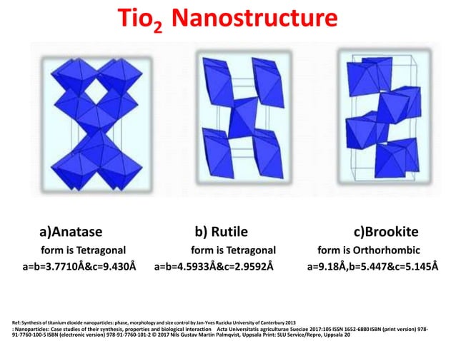 TiO2 nanostructure for biomedical application. | PPTX | Chemistry | Science