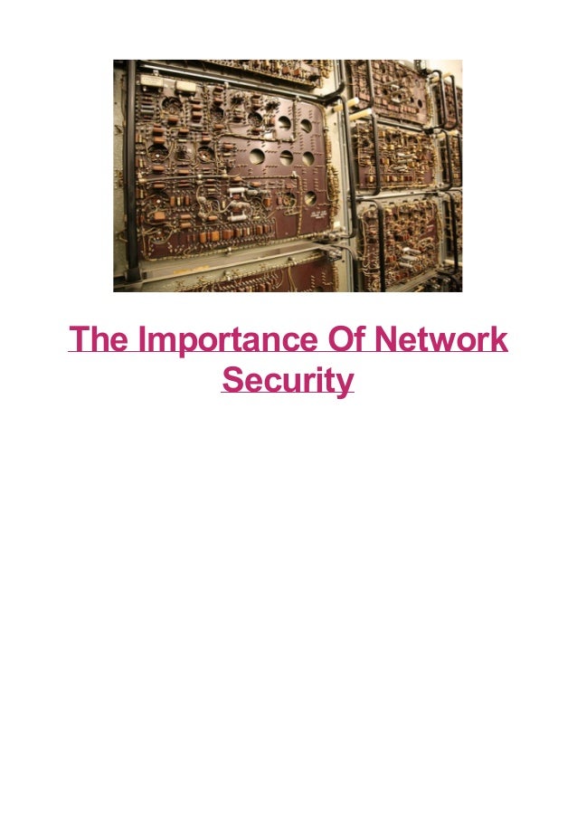 The Importance Of Network Security