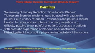 Tiova Inhaler (Generic Tiotropium Bromide Inhaler) | PDF