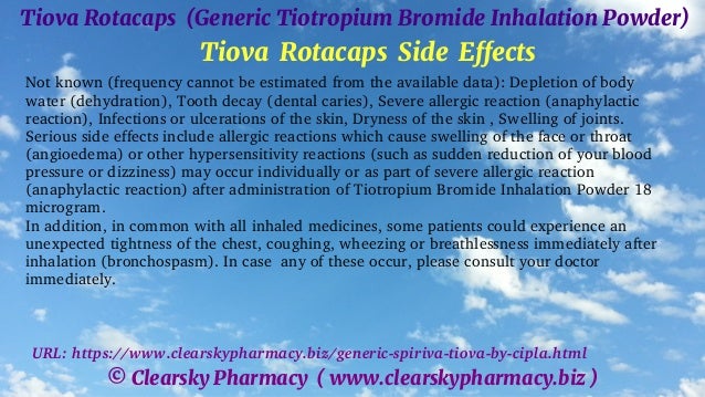Tiova Rotacaps (Generic Tiotropium Bromide Inhalation Powder) | PPT