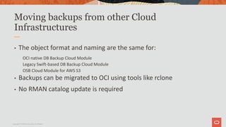Oracle Open World Presentation - Oracle RMAN Best Practices for Cloud Backups | PPT