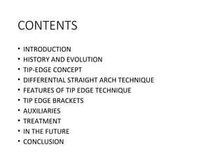 Tip-Edge Orthodontic Appliance System ORTHODONTICS | PPT
