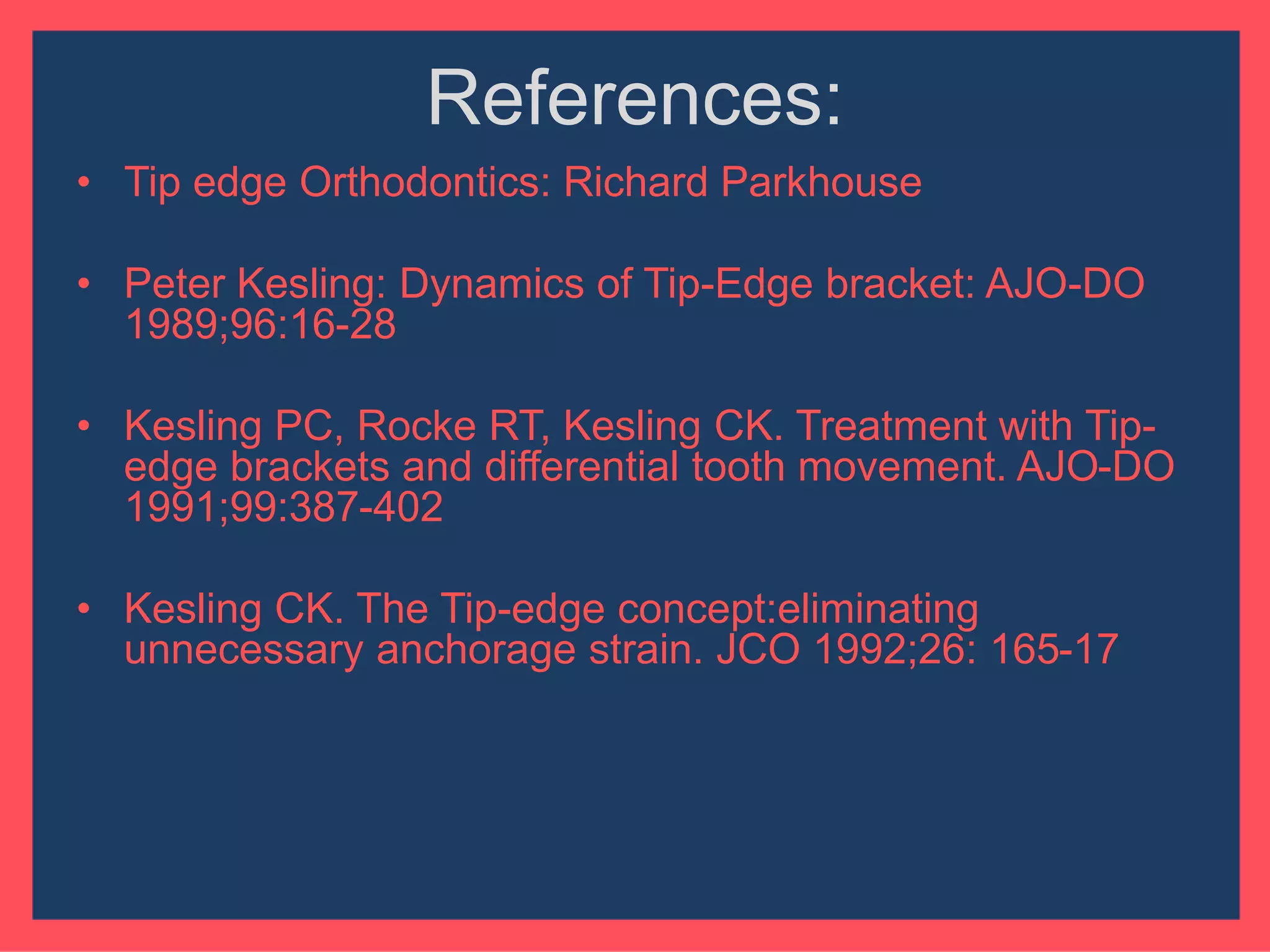 Tip edge appliance | PPTX