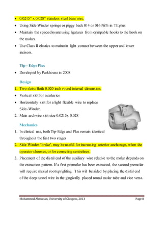 Tip edge technique for orthodontists by Almuzian | DOCX