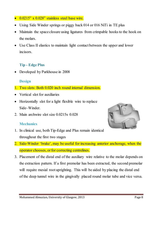 Tip edge technique for orthodontists by Almuzian | DOCX | Dental Health ...