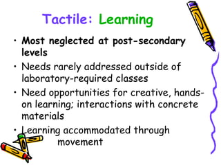 Tip -learning_styles_workshop | PPT