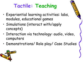 Tip -learning_styles_workshop | PPT