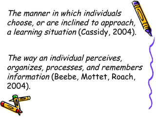 Tip -learning_styles_workshop | PPT