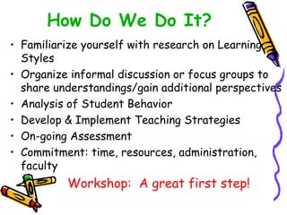 Tip -learning_styles_workshop | PPT