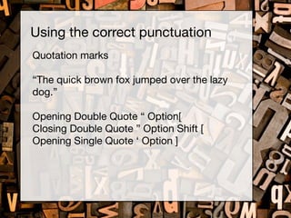 Correct Punctuation–Typography Tip | PPT