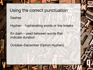 Correct Punctuation–Typography Tip | PPT