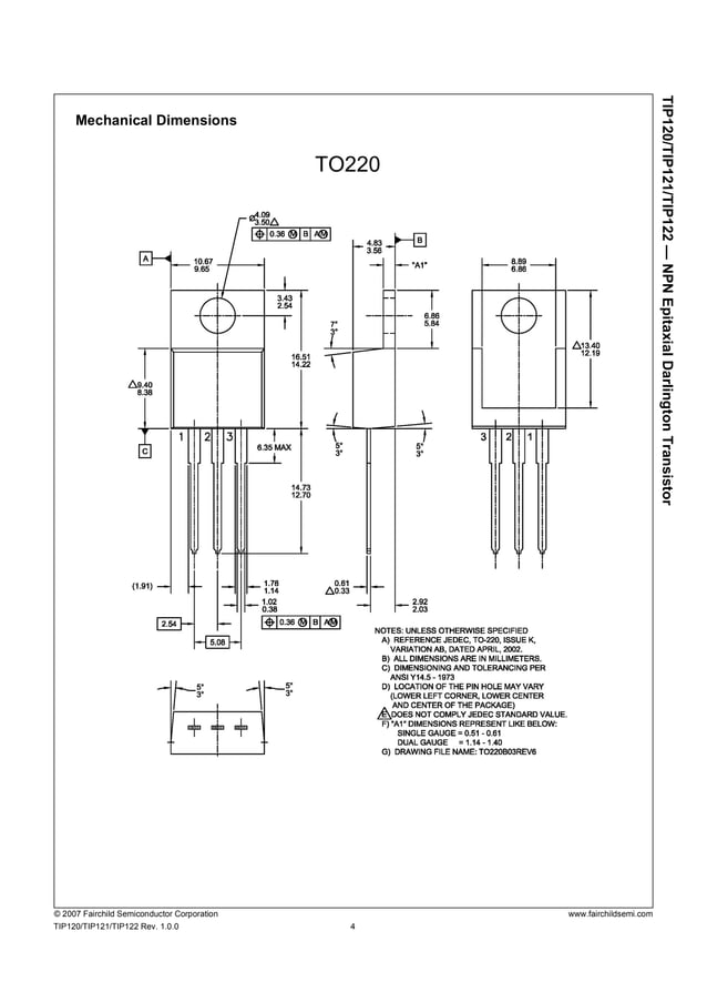Tip120 datasheet | PDF | Consumer Electronics | Technology & Computing