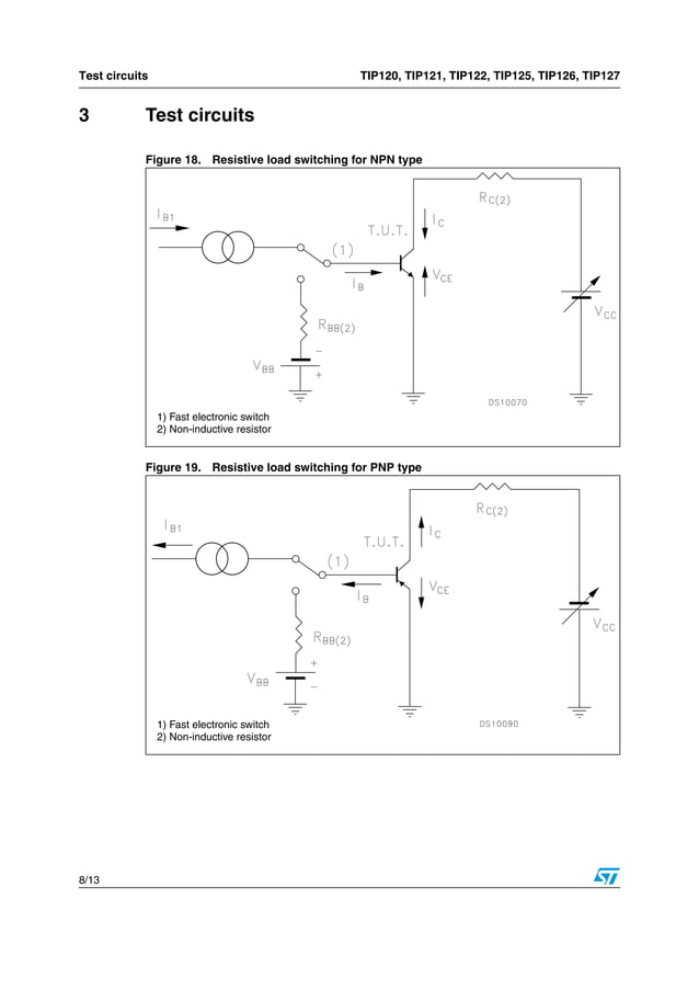 Original PNP Transistor TIP122 5A 100V TO-220 New STMicroelectronics | PDF