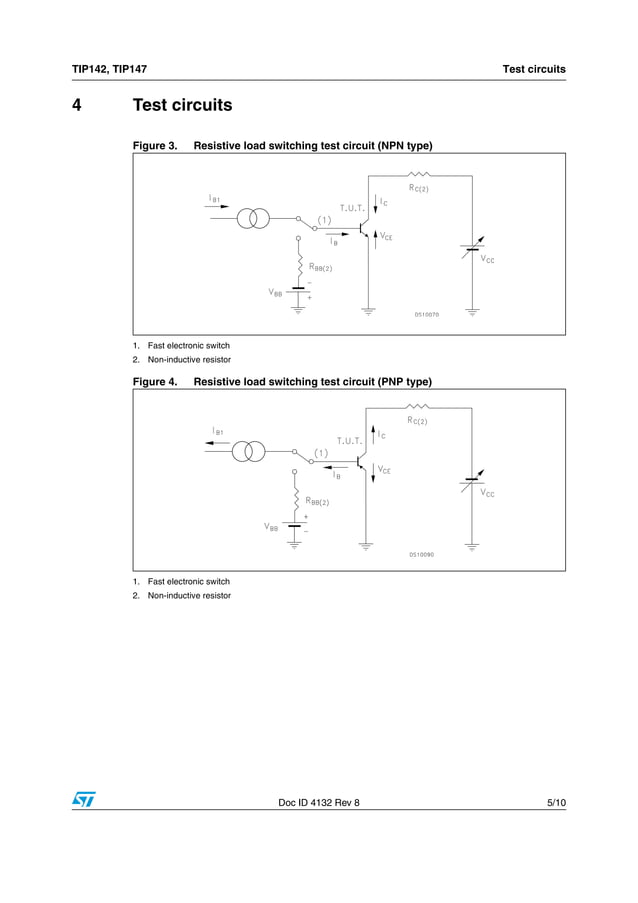 Original NPN SILICON POWER DARLINGTONS Transistor TIP142 10A 100V TO ...