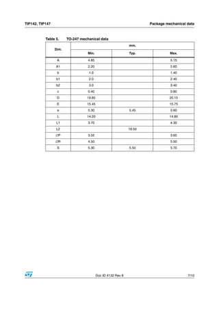 Original NPN SILICON POWER DARLINGTONS Transistor TIP142 10A 100V TO ...