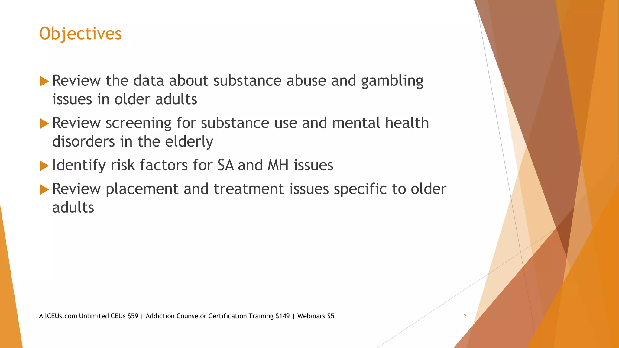 TIP 26 Addiction Treatment in Older Adults | PPTX