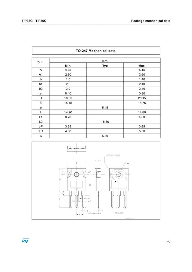 Original Transistor PNP TIP36C TIP36 TO-247 25A 100V New ST | PDF ...