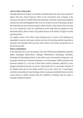 Tipaimukh dam & Bangladesh- M Shahriar Sonet | PDF