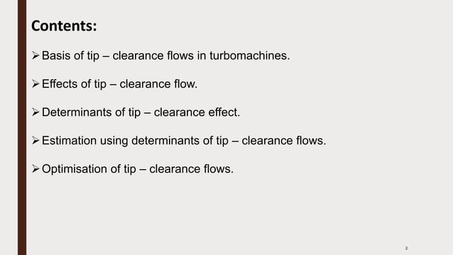 Tip clearance flow | PPT