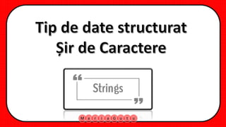Tip de date String Pascal | PPSX